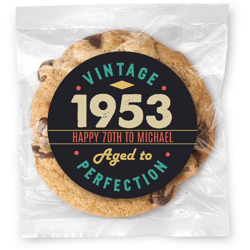 Vintage Aged - Gourmet Cookie w/ Full Color Personalized sticker ...